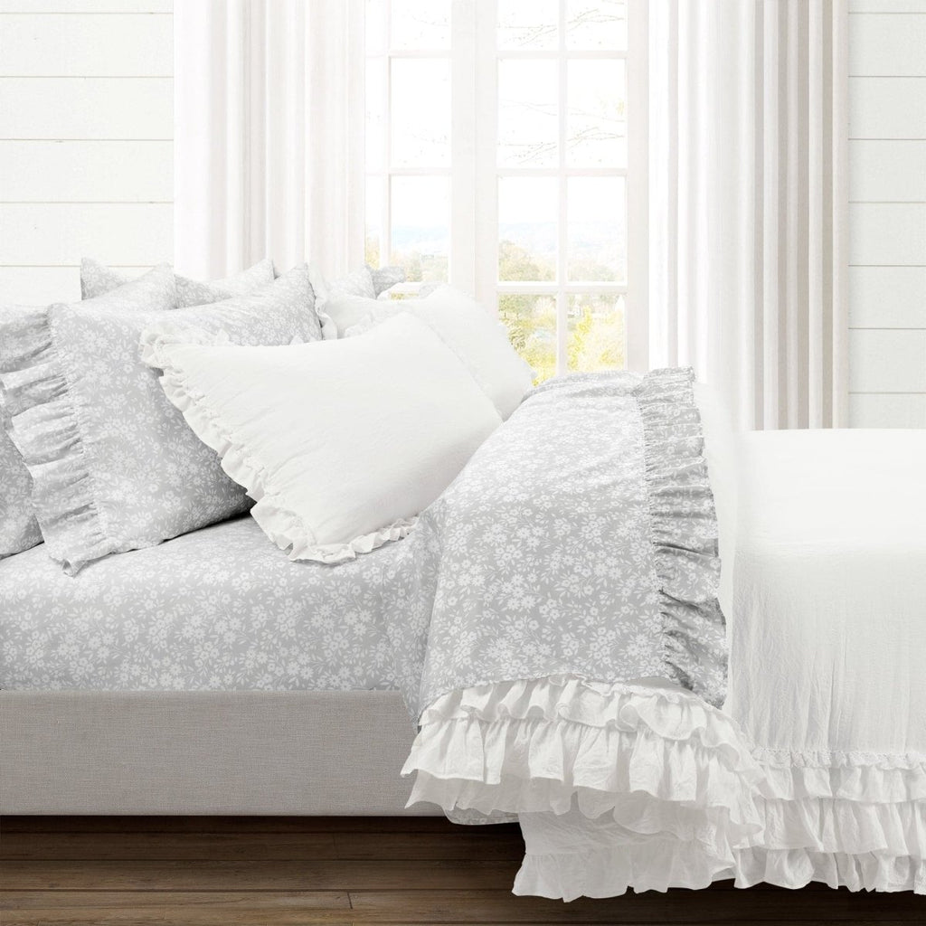 Ella Ruffle Lace 3 Piece Comforter Set | Lush Decor | www.lushdecor.com ...