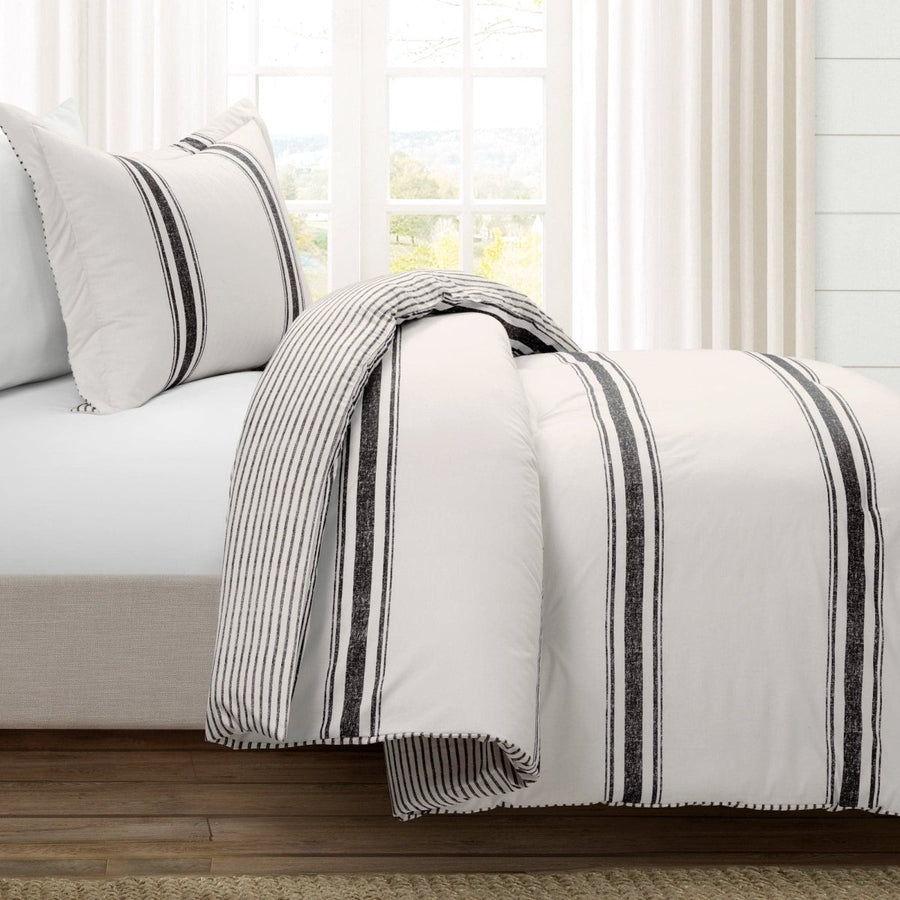 Farmhouse Stripe Comforter Set: Stylish 3-Piece Bedding Collection ...