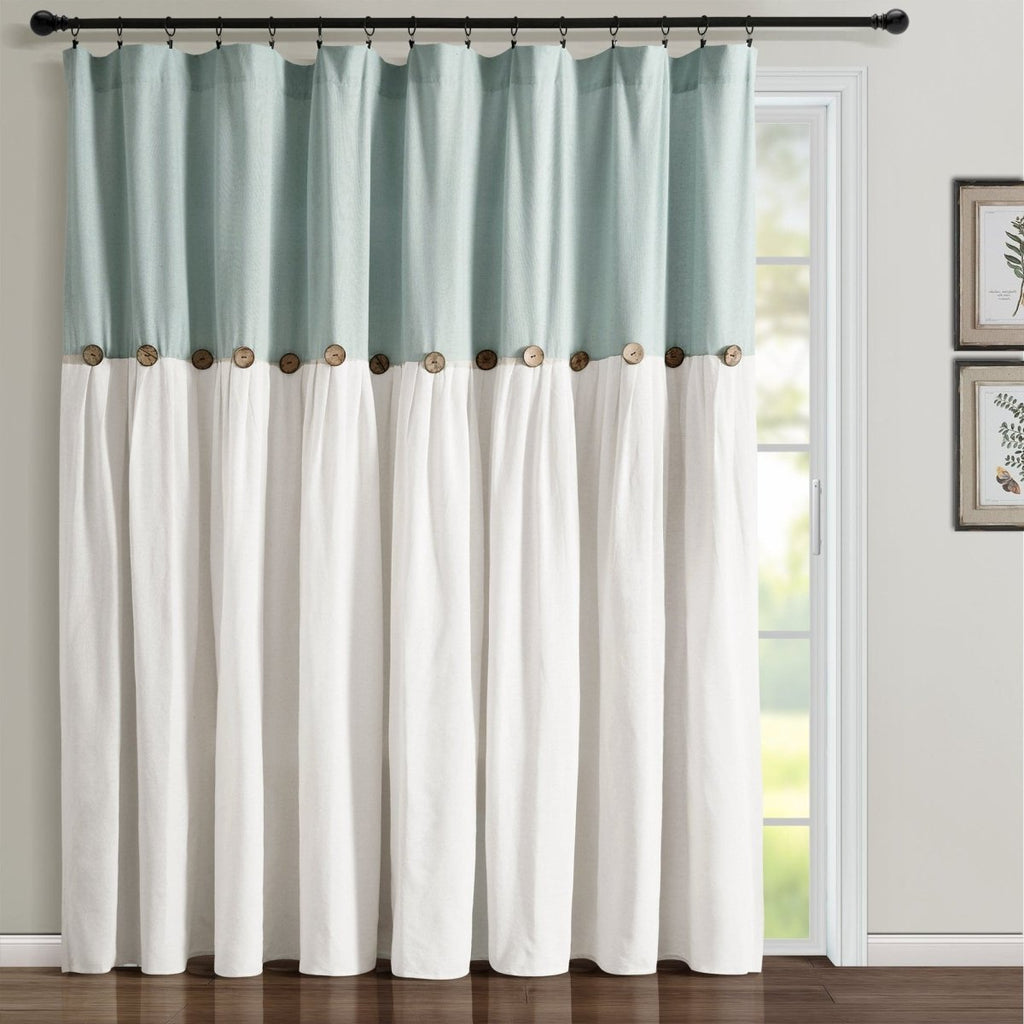 Linen Button Window Curtain Panel | Lush Decor | www.lushdecor.com ...
