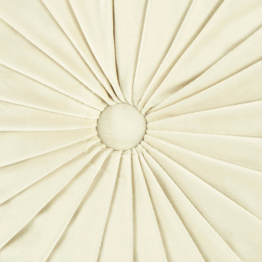 Round Pleated Soft Velvet Decorative Pillow | Lush Decor | www ...