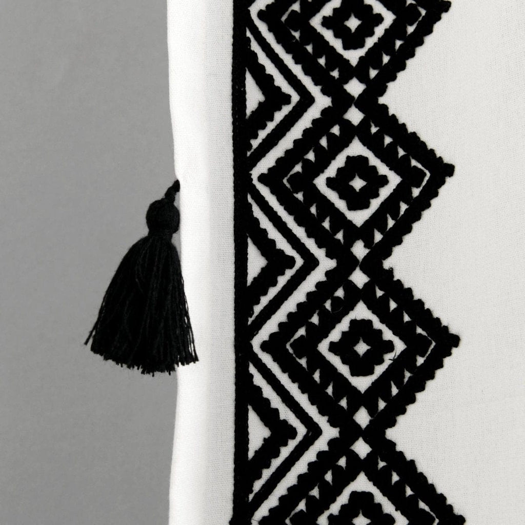 Aztec Diamond Border Tassel Window Curtain Panel | Lush Decor | www ...