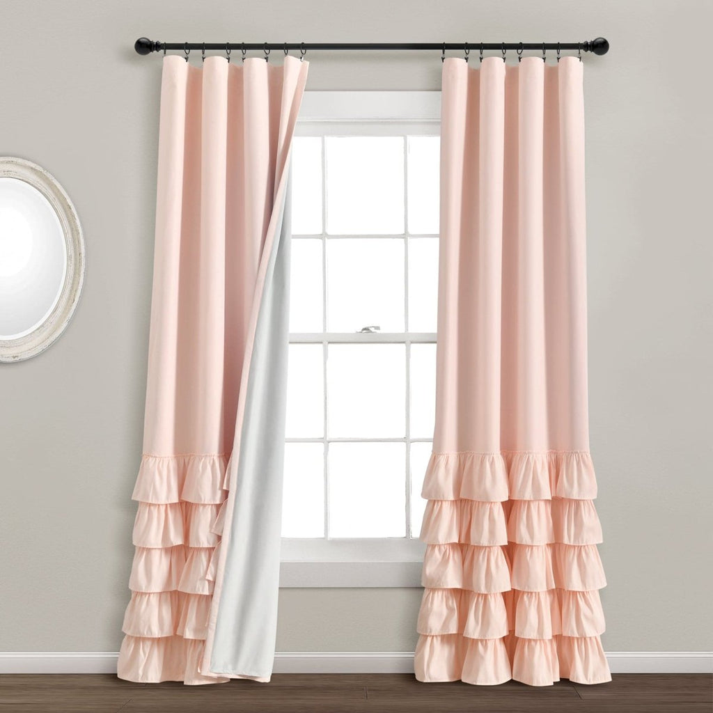 Allison Ruffle 100% Lined Blackout Window Curtain Panel | Lush Decor ...