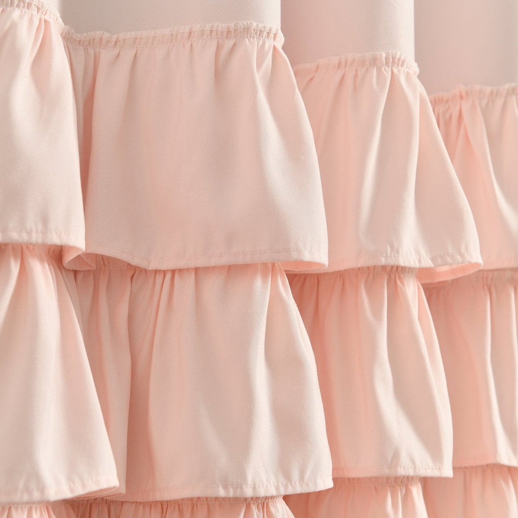 Allison Ruffle 100% Lined Blackout Window Curtain Panel | Lush Decor ...