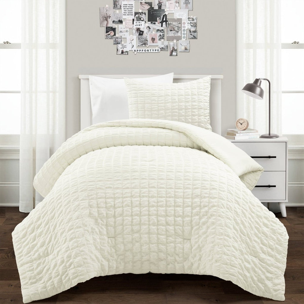 Crinkle Textured Dobby Comforter Set | Lush Decor | www.lushdecor.com ...
