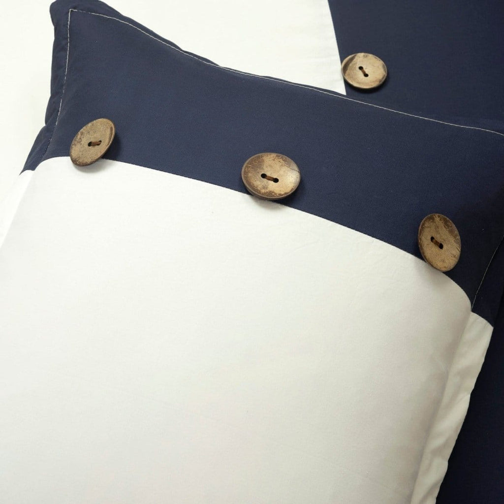 Linen Button Cotton Blend Comforter 5 Piece Set | Lush Decor | www ...