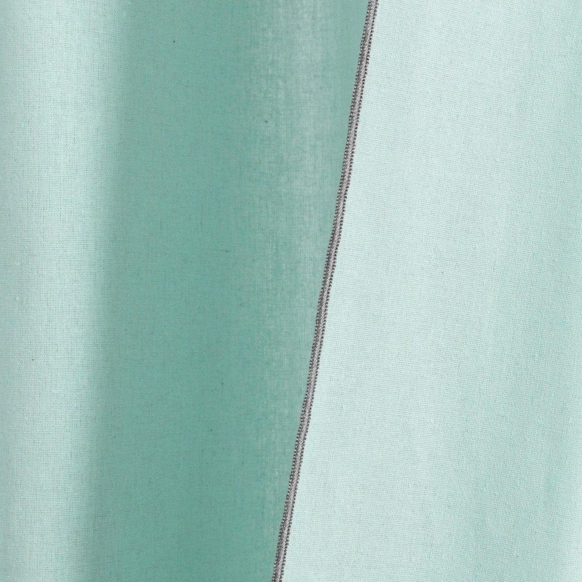 Modern Faux Linen Embroidered Edge With Attached Valance Window Curtain ...