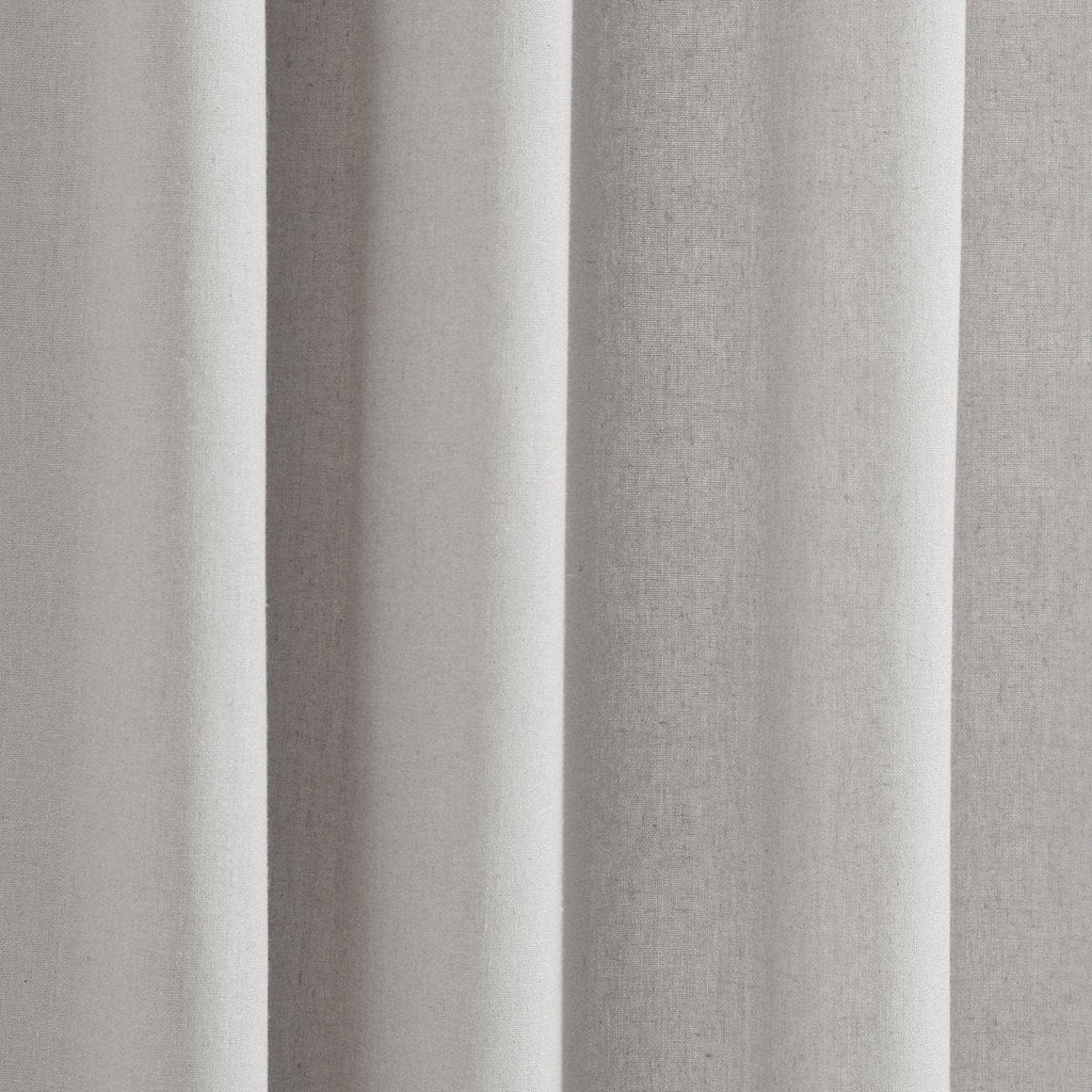 Modern Faux Linen Embroidered Edge With Attached Valance Window Curtain ...