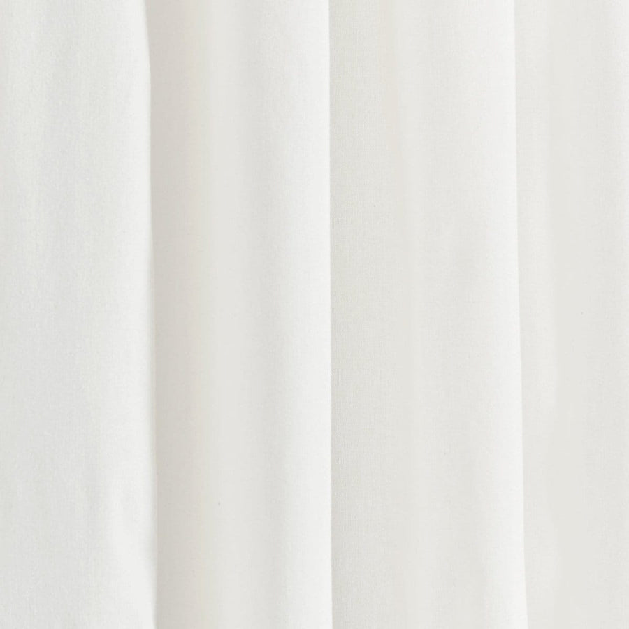 Coastal Chic Scallop Edge Faux Linen Window Curtain Panel Set | Lush ...
