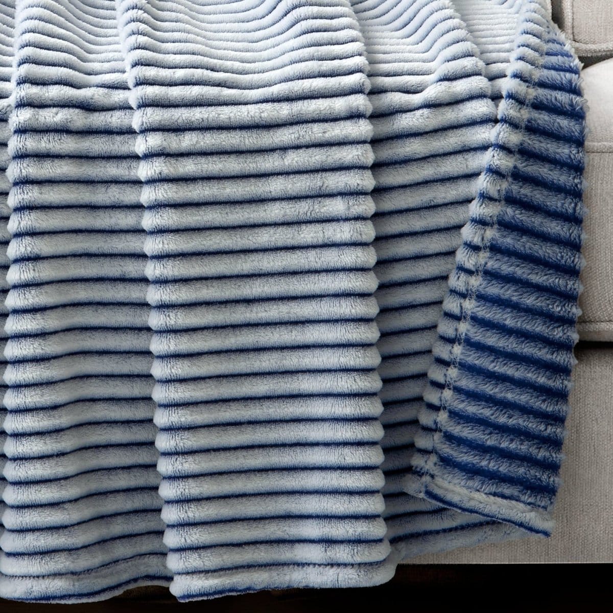 Super Cozy Ultra Soft Ribbed Faux Fur Throw | Lush Decor | www ...