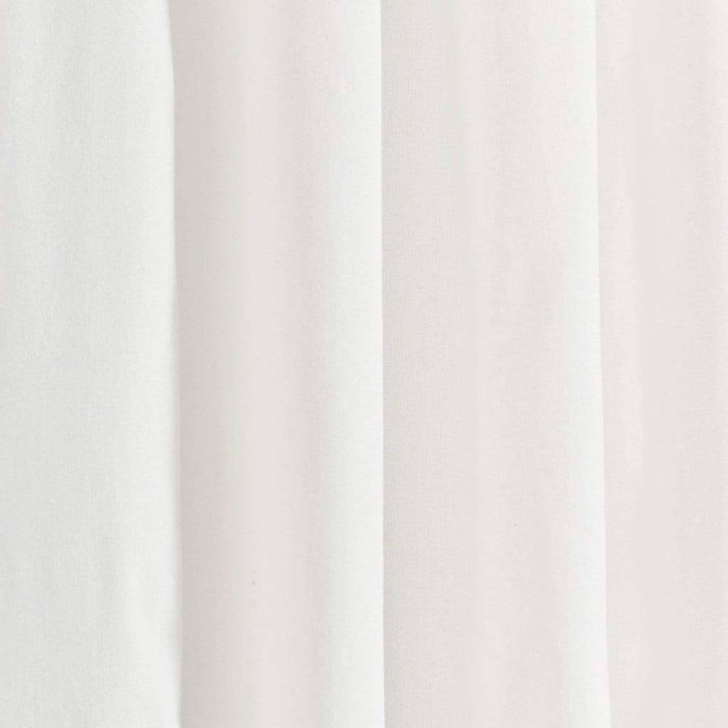 Coastal Chic Scallop Edge Faux Linen Window Curtain Panel Set | Lush ...