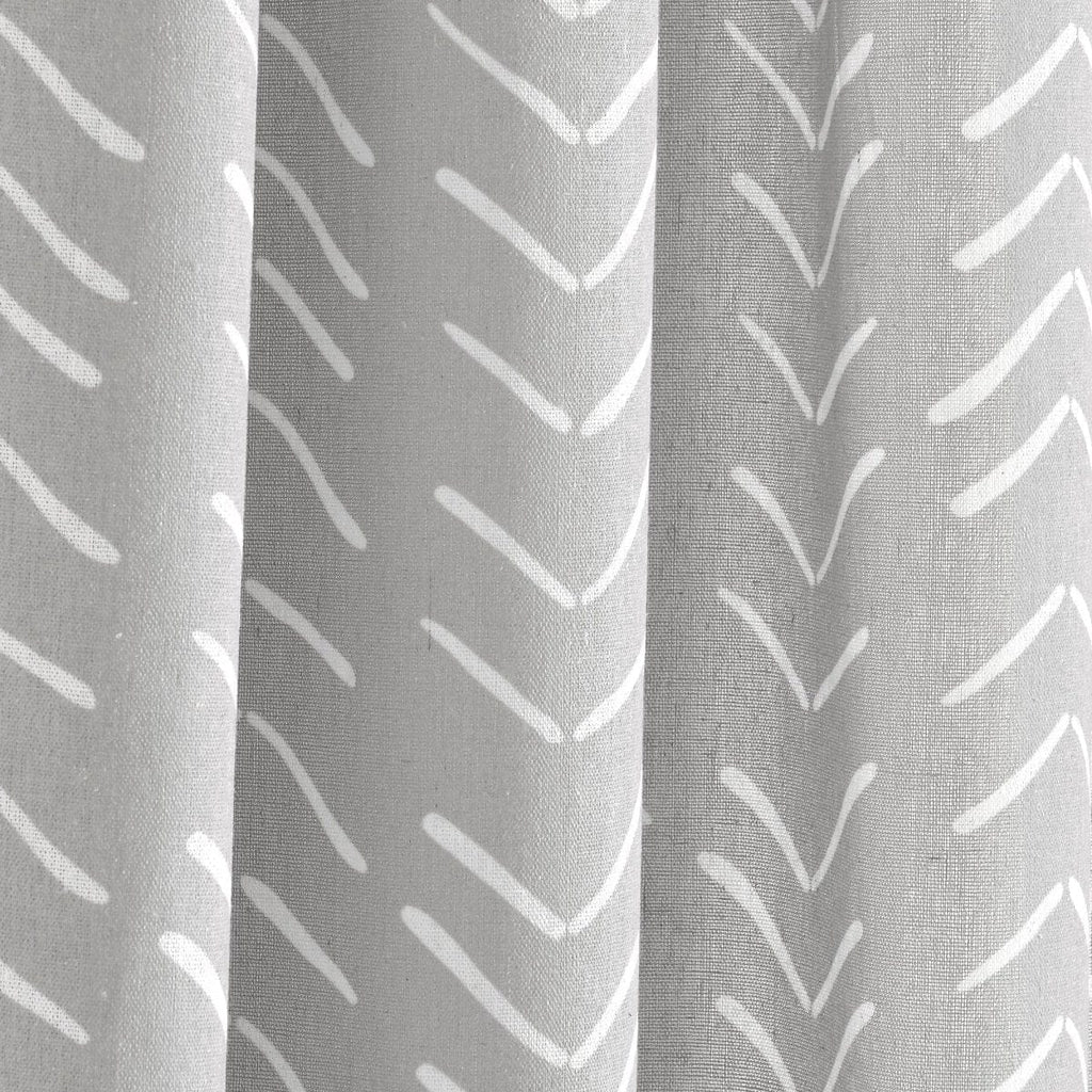 Hygge Modern Arrow Linen Look Window Curtain Panel Set | Lush Decor ...
