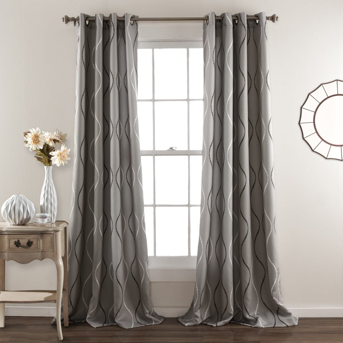 Swirl Room Darkening/Light Filtering Window Curtains | Lush Decor | www ...