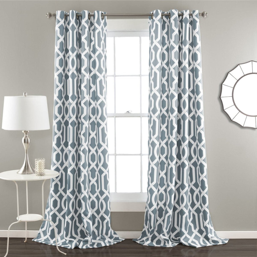 Edward Trellis Room Darkening/Light Filtering Window Curtain Panel Set ...