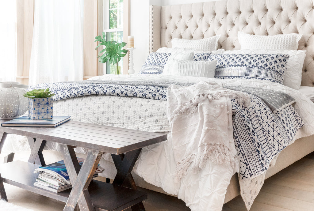 Boho Tufted Cotton Woven Tassel Fringe Throw | Lush Decor | www ...