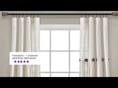 Linen Button Window Curtain Panel | Lush Decor | www.lushdecor.com ...