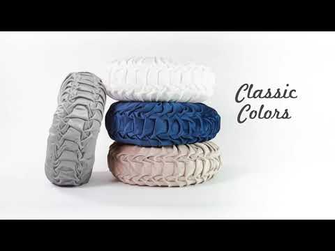 Round Pleated Soft Velvet Decorative Pillow | Lush Decor | www ...